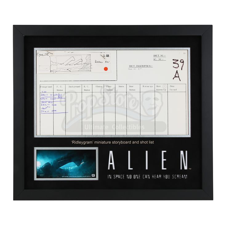 Ridleygram Miniature Storyboard and Shot List Display - Dallas POV ...