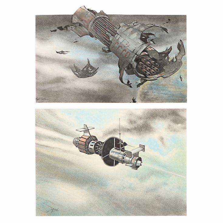 Lot #1273: JAMES BOND: GOLDENEYE (1995) - Hand-drawn Syd Cain Satellite ...