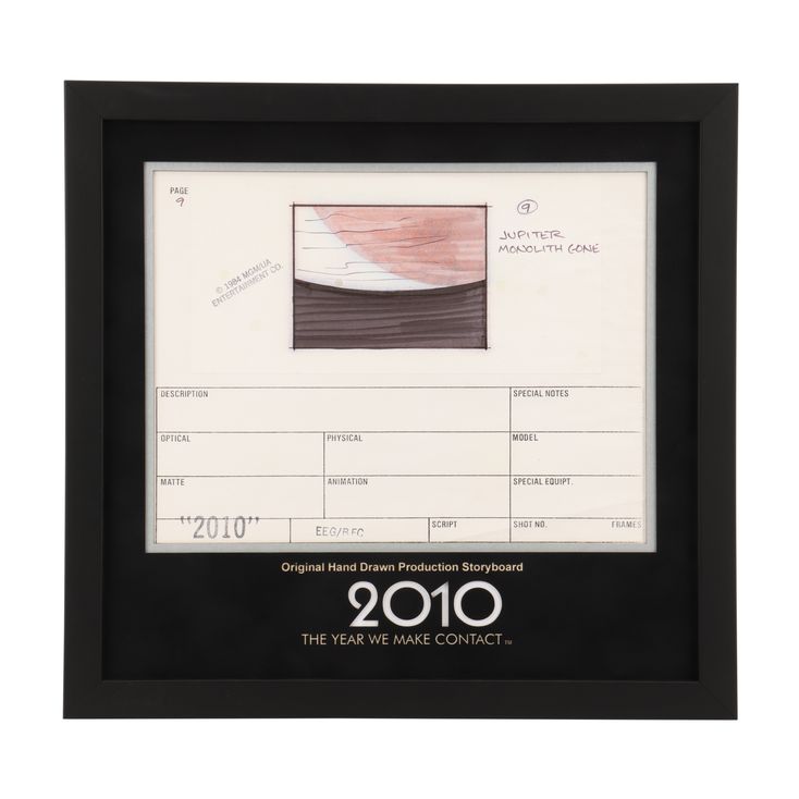 Hand-coloured Original Production Storyboard - Jupiter Monolith Gone ...