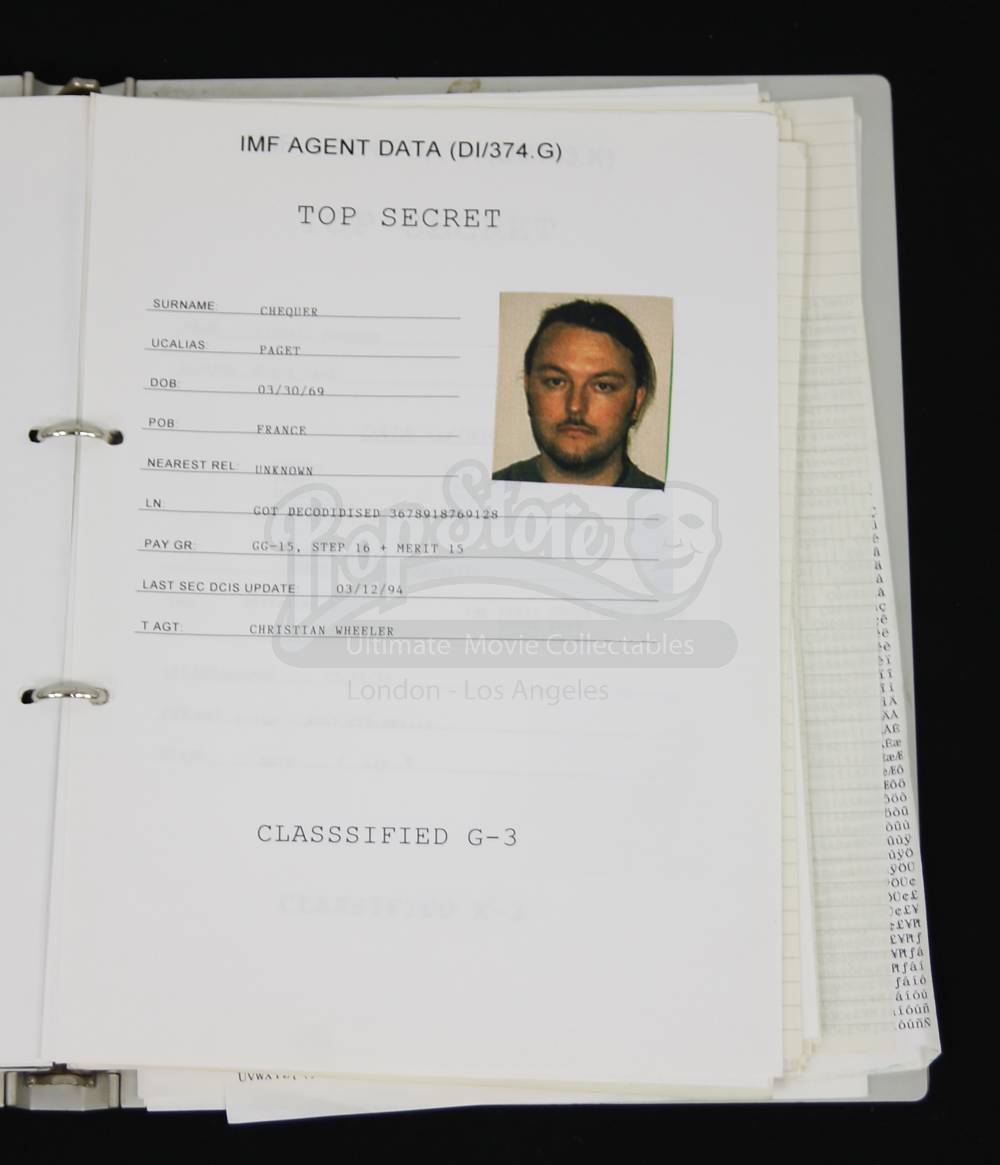 CIA IMF Agent Folder | Prop Store - Ultimate Movie Collectables