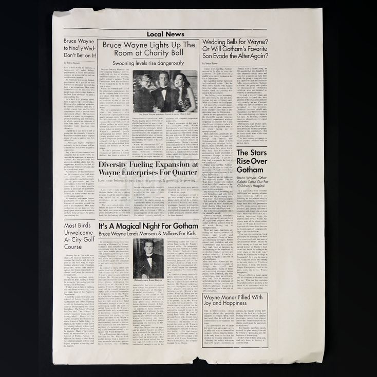 Daily Gotham Newspaper Featuring Bruce Wayne Articles | BATMAN FOREVER ...
