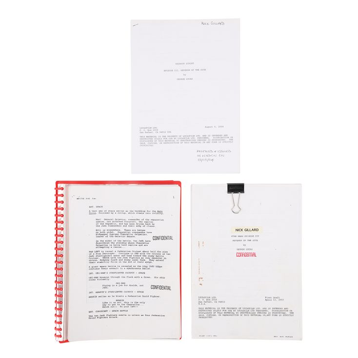 Lot 1573 - Nick Gillard Collection Two Hand-annotated Scripts and ...