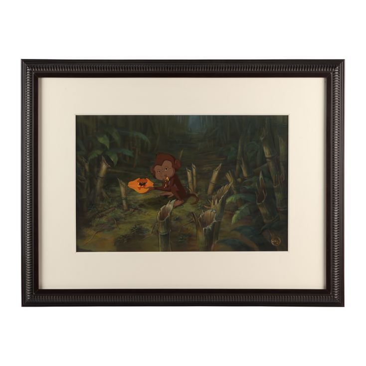 425. Framed Baby Baboon Multi-Layer Cel and Production Background ...