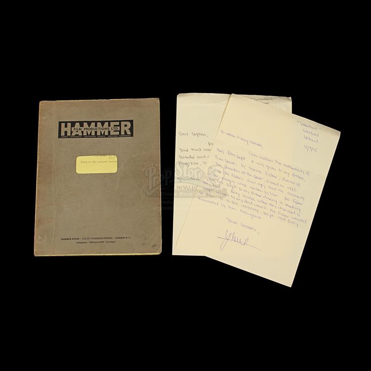 Terence Fishers Personal Shooting Script | PHANTOM OF THE OPERA (1962)