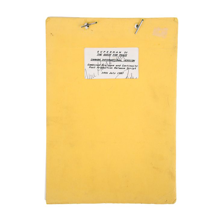 Christopher Reeve and Gene Hackman Autographed Post-production Script ...