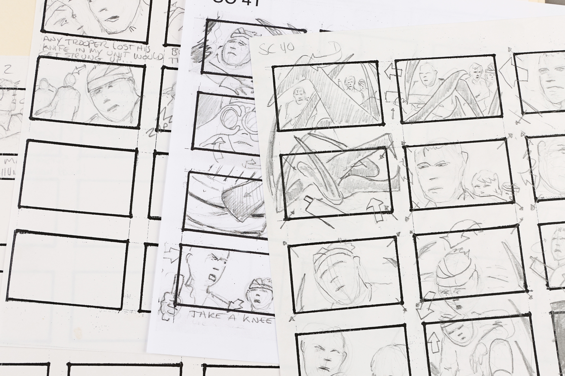 Hand-Drawn Storyboard Scenes 34-65 by Phil Tippett | Propstore - Find ...