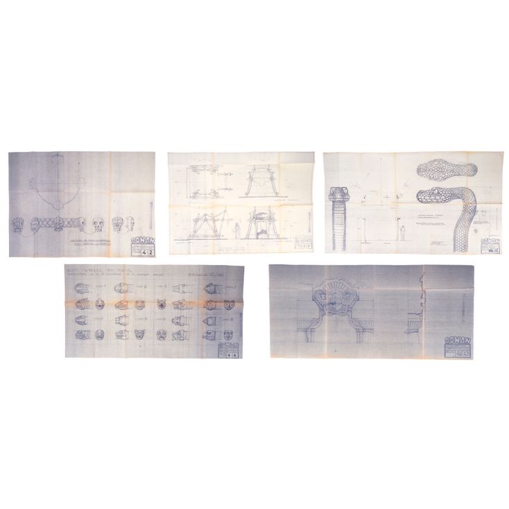 Lot # 1000: CONAN THE BARBARIAN (1982) - Set of Five Printed Wheel of ...