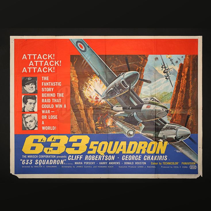 UK Quad Poster (1964) | 633 SQUADRON (1964)
