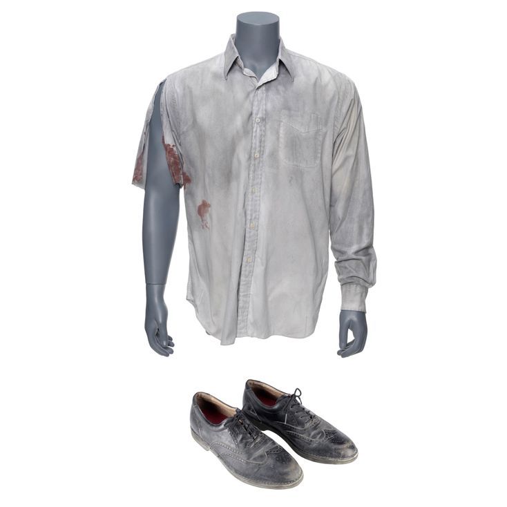 106. Zeus Carver's (Samuel L. Jackson) Bloodied Shirt with Stunt Shoes ...