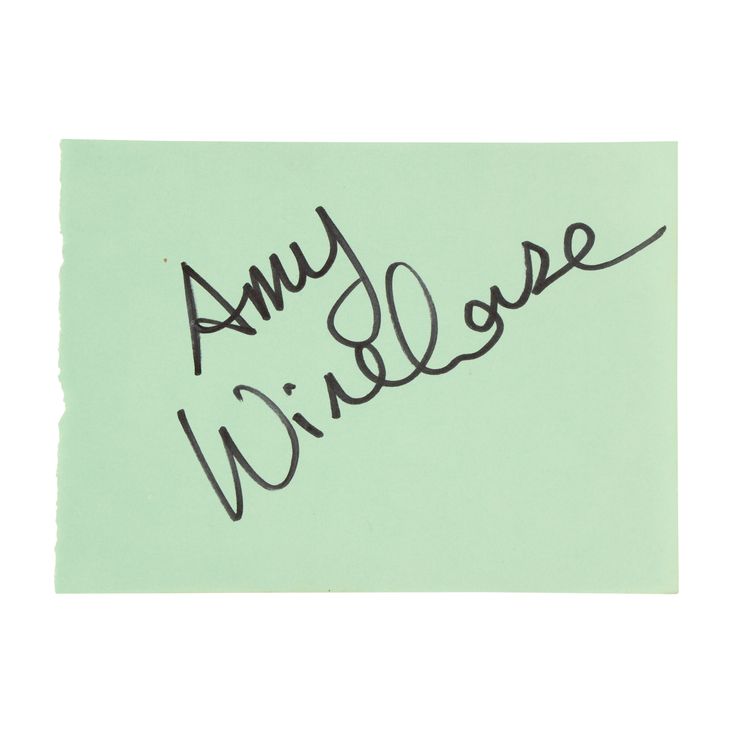 Lot # 436: AMY WINEHOUSE - Amy Winehouse-Autographed Full Name on Paper