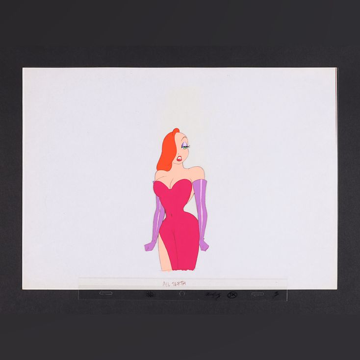 Lot 605 - Online Poster Auction - Hand-painted Jessica Rabbit All Teeth ...