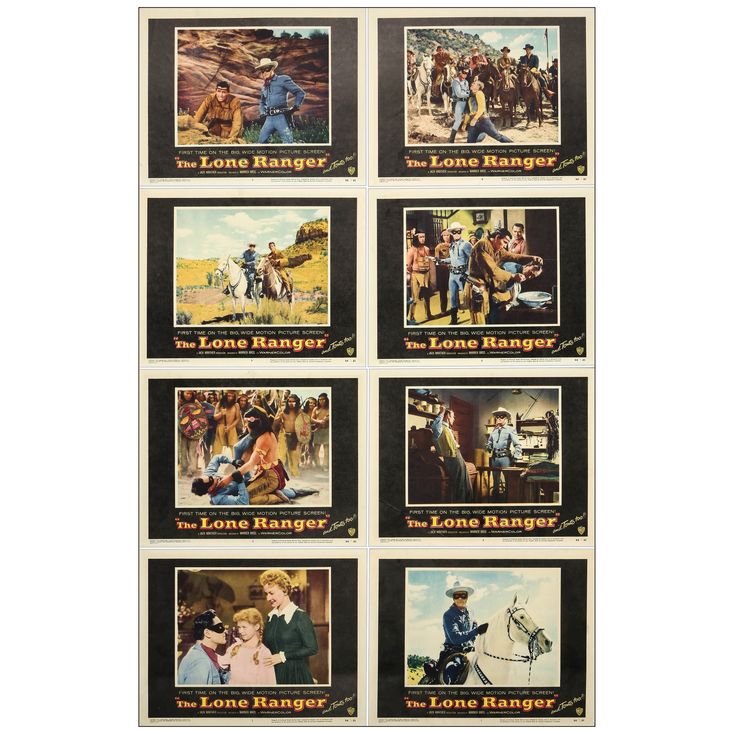 Lot # 814: THE LONE RANGER - Lobby Card Set (8) (11 x 14 ); Very Fine