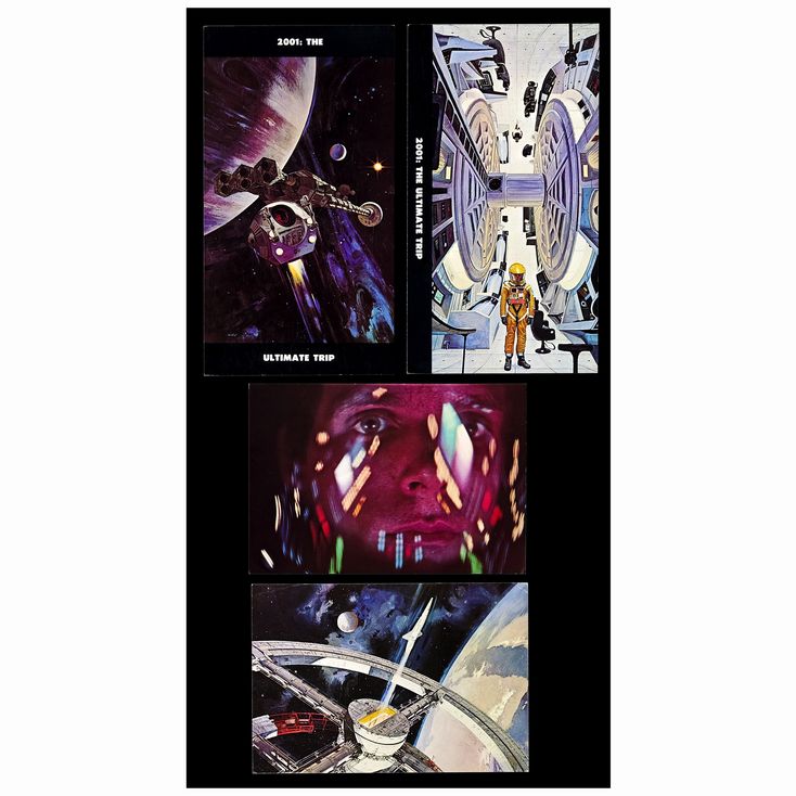 433. 2001 A SPACE ODYSSEY (1968) Postcards (4) (5.5 x 8 5.5 x 10) Very ...