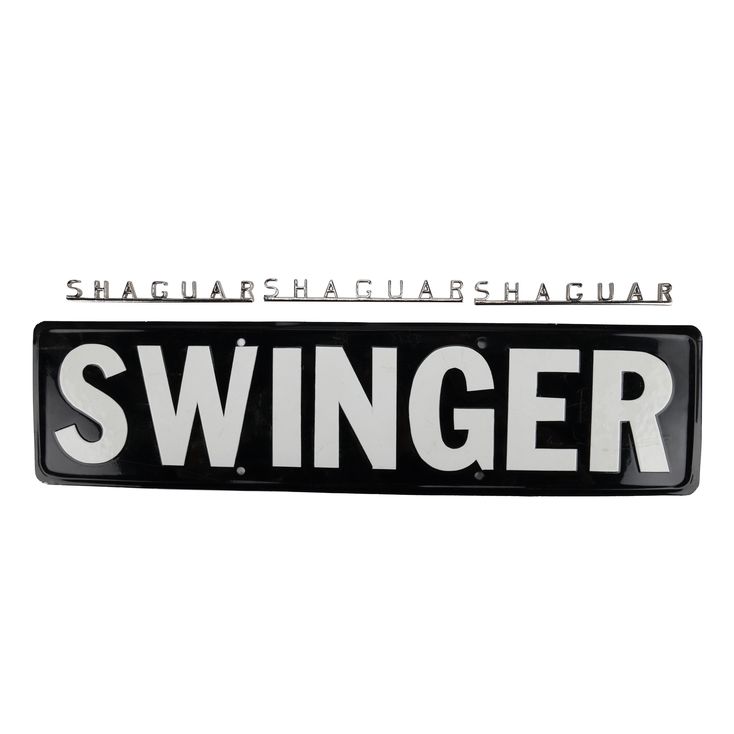 Lot 683 - Swinger Car Licence Plate and Shaguar Badges | AUSTIN POWERS ...