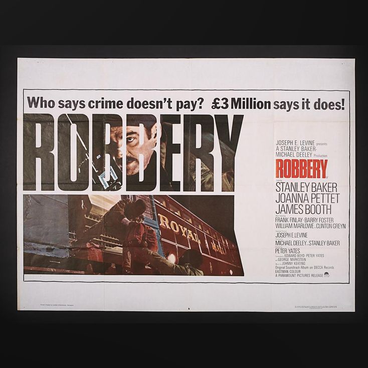 UK Quad Poster, 1967 | ROBBERY (1967)