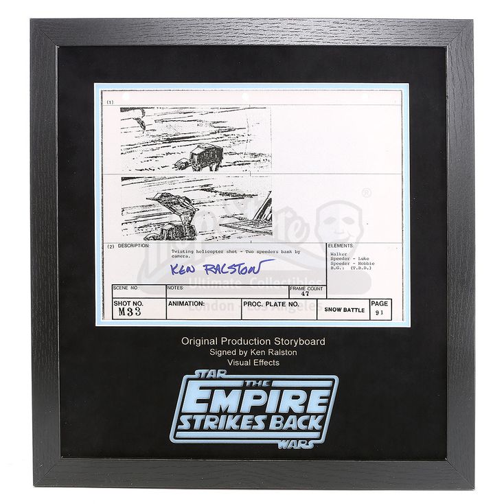 Ken Ralston-Signed Production Storyboard - Speeders Soar Over Walkers ...