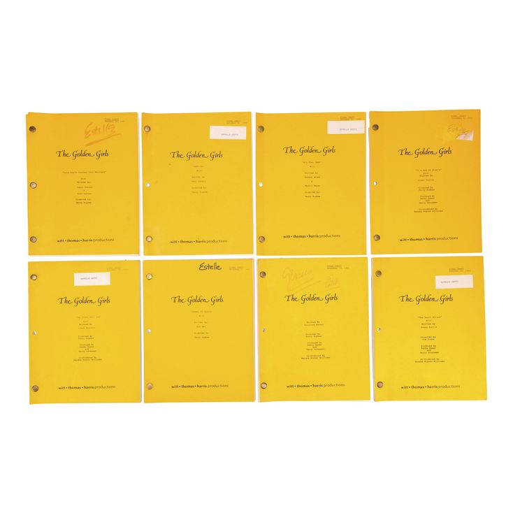 Lot 848 - Rich Weaver Collection Three Estelle Getty-Signed Scripts ...