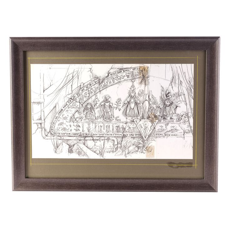 Lot 724 - Framed Printed Harry Lange Wall of Destiny Concept Sketch ...