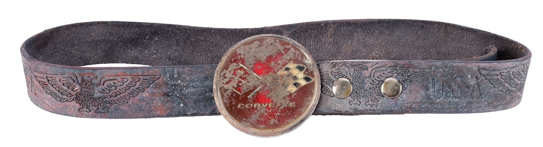 597. Sawtooth Jack's (Dustin Ceithamer) Distressed Belt with Corvette ...