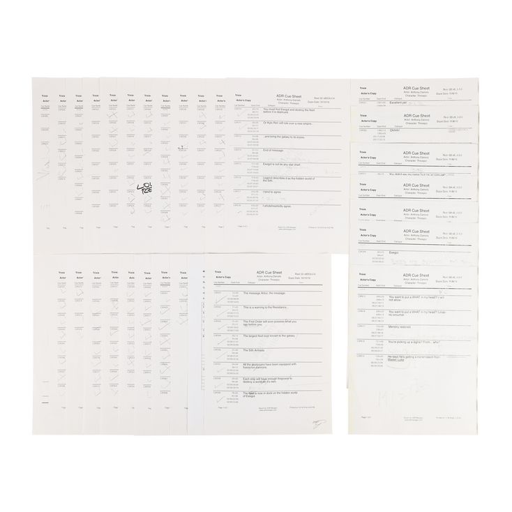 Lot 1029 - Anthony Daniels Collection Collection of Hand-annotated ADR ...