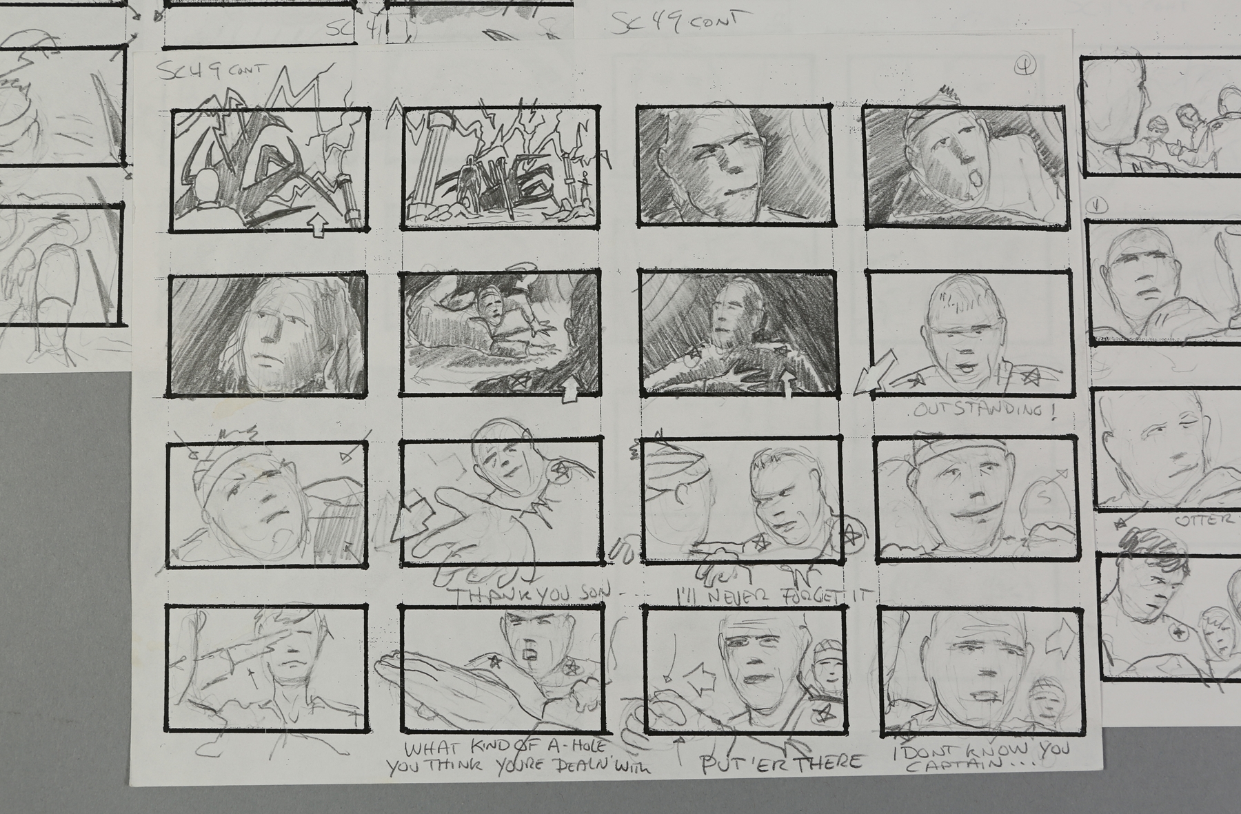 Hand-Drawn Storyboard Scenes 34-65 by Phil Tippett | Propstore - Find ...