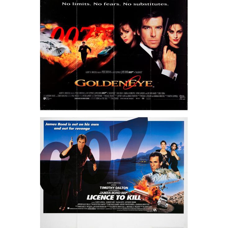 758. JAMES BOND VARIOUS PRODUCTIONS British Quads (2) (40 x 30) Country-of-Origin, Double-Sided ...