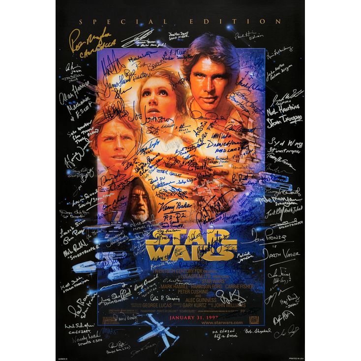 345. Grad Collection: Cast- and Crew-Autographed Poster ### STAR WARS ...