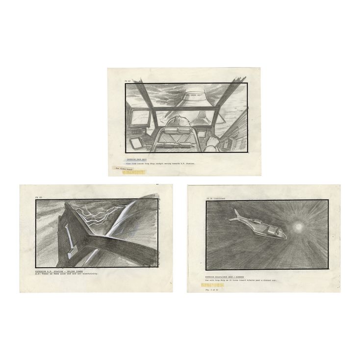 Lot # 507: ALIENS (1986) - Set of Three Hand-Illustrated Dropship ...