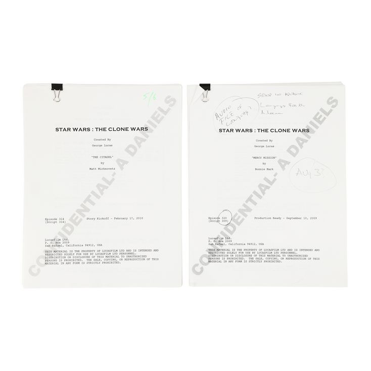 Lot 380 - Anthony Daniels Collection Pair of Anthony Daniels Scripts ...
