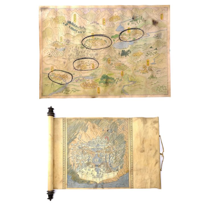 Lot 900 - Pair of Fire Nation and Northern Water Tribe Maps | LAST ...