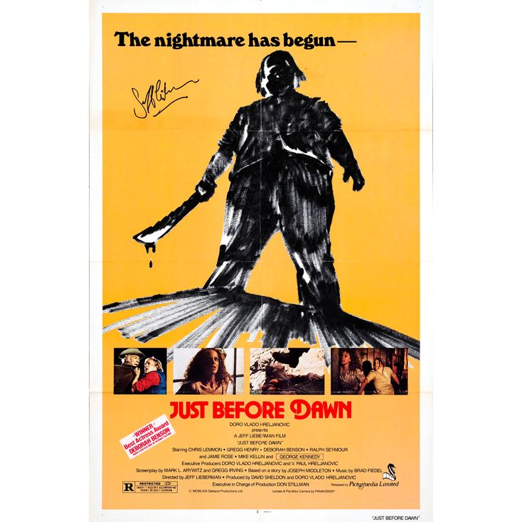 709. JUST BEFORE DAWN - Director-Autographed One Sheet Director ...