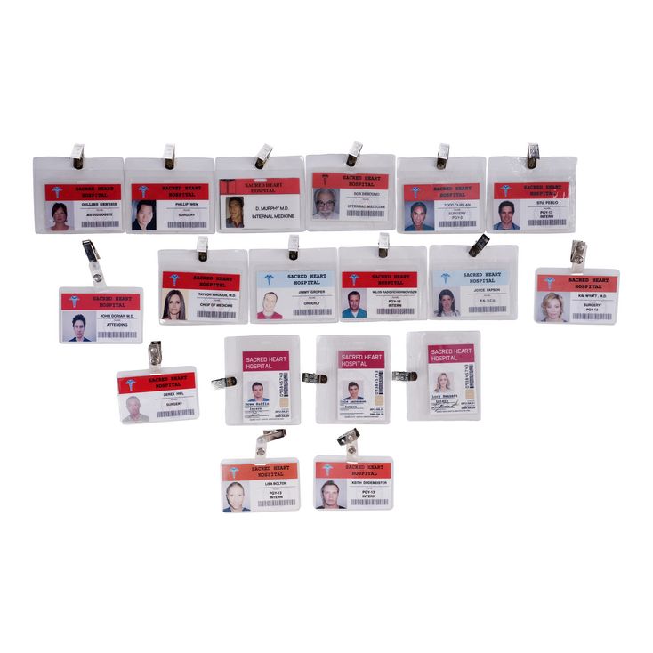 Lot 1159 - Set of Sacred Heart Hospital Staff Badges | SCRUBS (2001-2010)