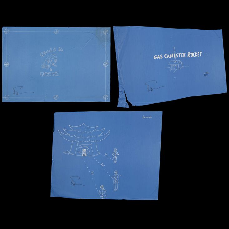 Lot 88 Set of Three Blueprint Titled Posters Signed by Adam Savage with ...
