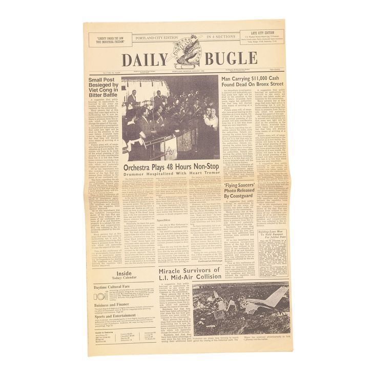 Lot 1521 - Production-Made Portland Daily Bugle Newspaper Cover ...