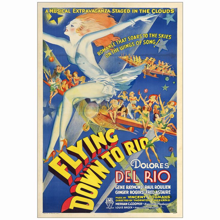 128. FLYING DOWN TO RIO (1933) One Sheet (27 x 41) Stone Litho Fine on ...