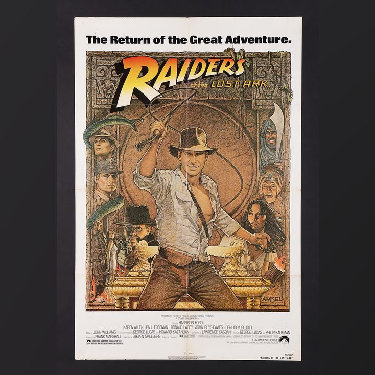 Lot 211 - Online Poster Auction - US One-Sheet, 1982 | INDIANA JONES ...