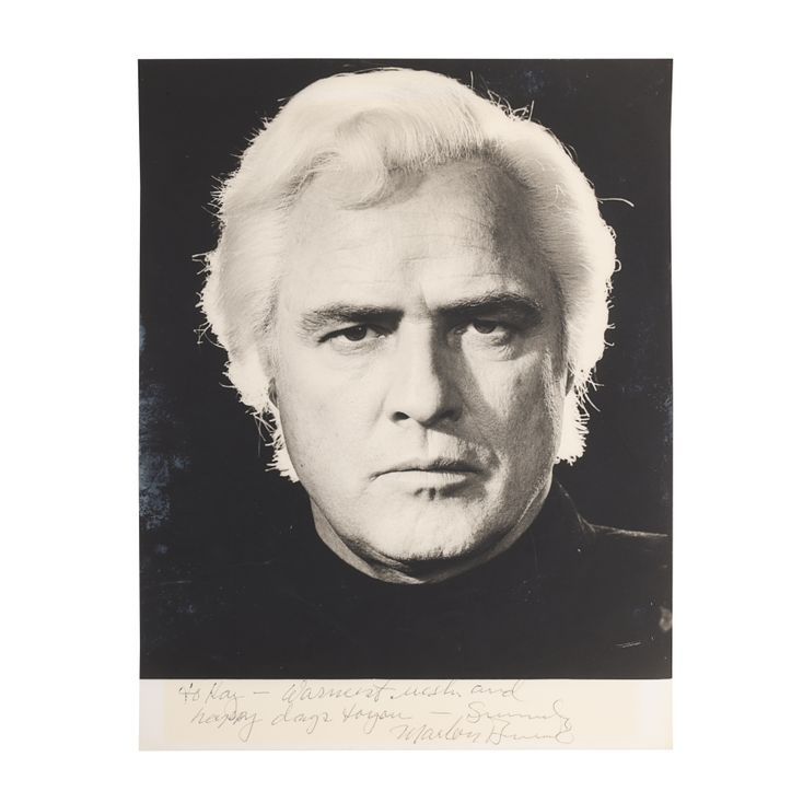 1228. Marlon Brando Autographed Photo as Jor El ### SUPERMAN: THE MOVIE ...