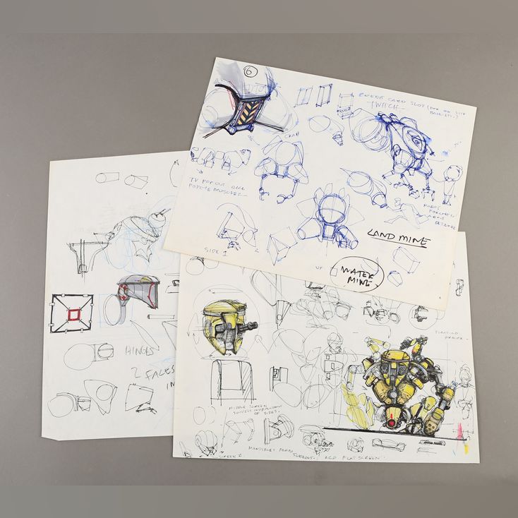 Hand-Drawn Cain Concept Art by Craig Davies | ROBOCOP 2 (1990)