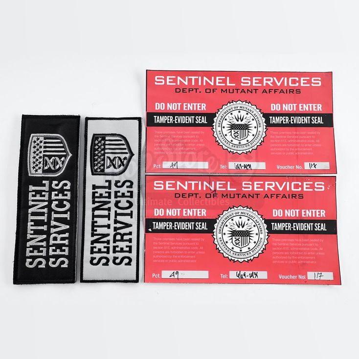 Sentinel Services Patches and Warning Stickers | GIFTED, THE (2017)