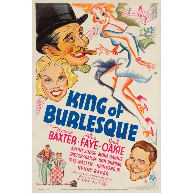 785. KING OF BURLESQUE One Sheet (27 x 41) Stone Lithograph Very Good ...