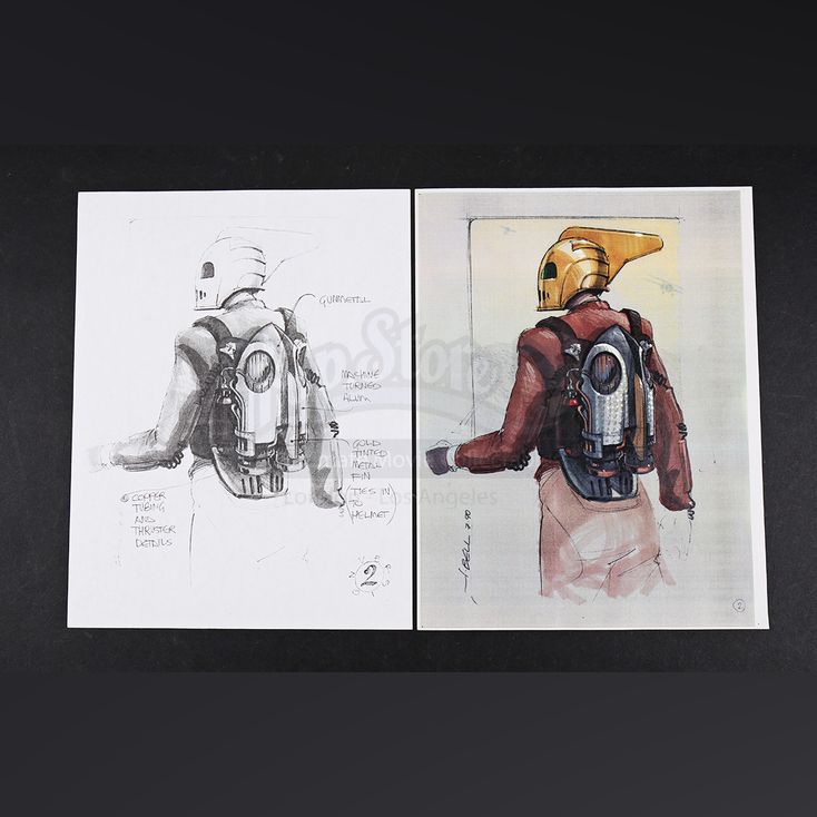 John Bell Artwork - Rocket Pack Concept Copies | ROCKETEER, THE (1991)