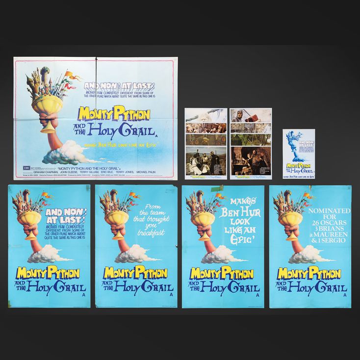 Lot #286 - MONTY PYTHON AND THE HOLY GRAIL (1975) - UK Quad, Set of ...