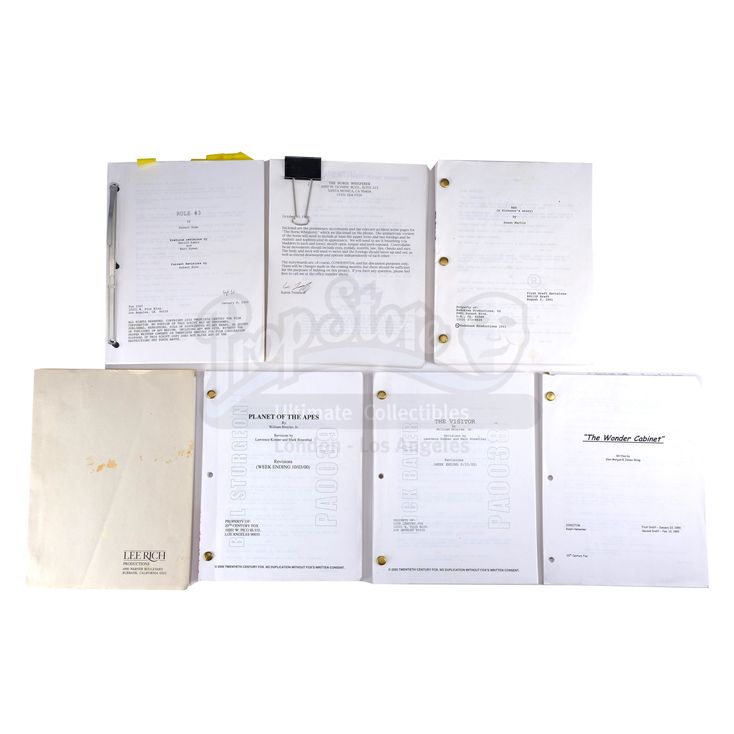 Seven Film Scripts with Select Associated Storyboards | VARIOUS PRODUCTIONS