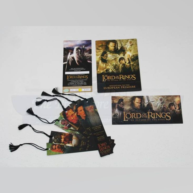 Promotional Bookmarks and Premier Ticket Set | LORD OF THE RINGS, THE ...