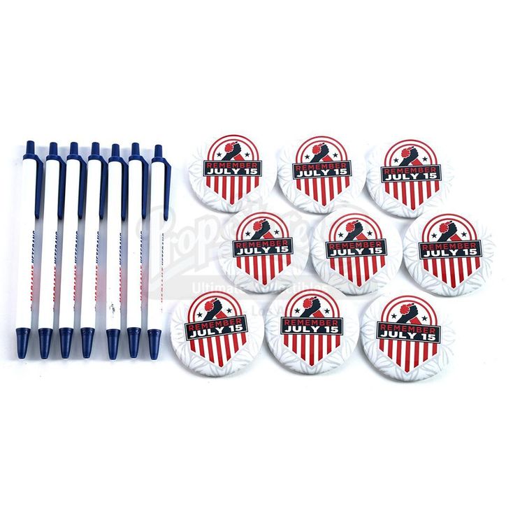 Set of Remember July 15 Buttons and Variant Veterans Pens | GIFTED, THE ...