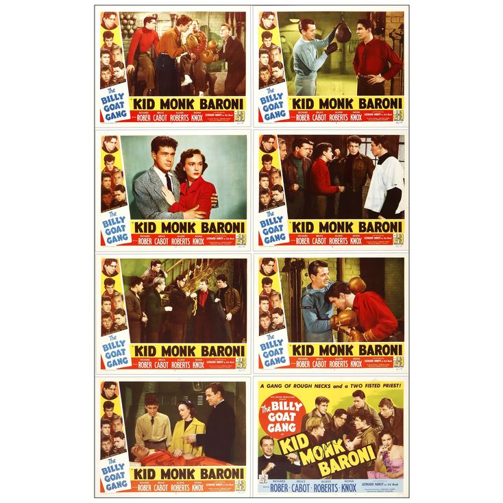 Lot # 909: KID MONK BARONI - Lobby Card Set (8) (11 x 14 ) Autographed ...