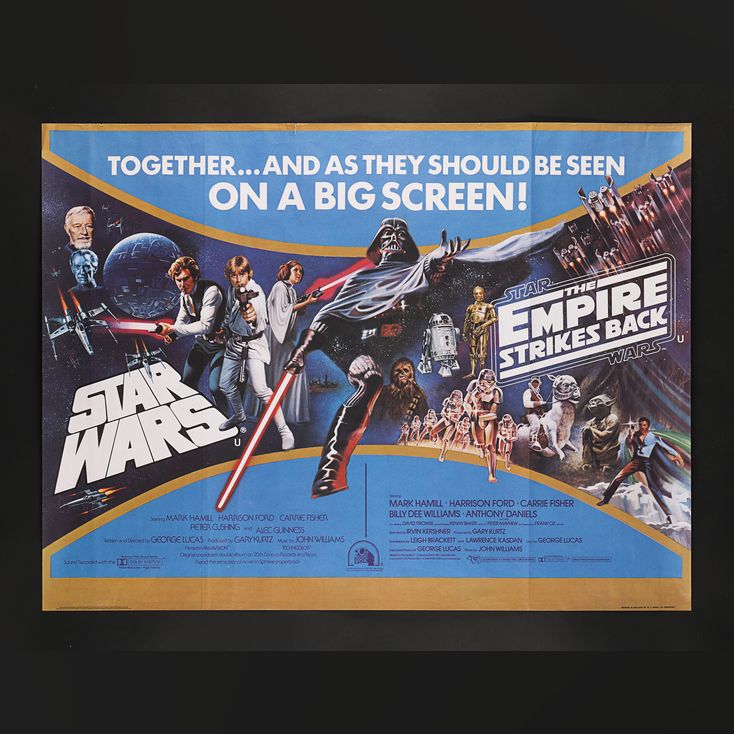 Lot 372 - Poster Live Auction - UK Double Bill Quad, 1981 | STAR WARS: A NEW HOPE (1977)/STAR ...