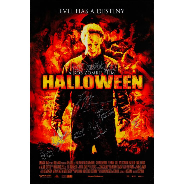 86. HALLOWEEN - One Sheet (27 x 40) Signed by Rob Zombie, Brad Dourif ...