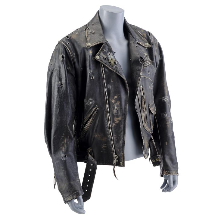 Lot 419 - T-800s (Arnold Schwarzenegger) Bullet-Riddled Jacket with ...
