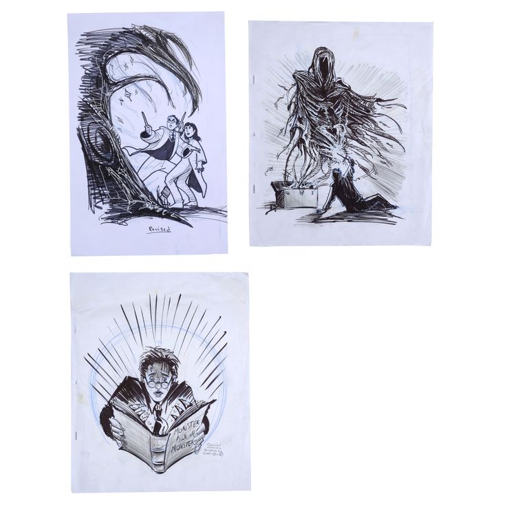 Lot 808 - Set of Three Hand-Drawn Doug Brode Marketing Concept Sketches ...